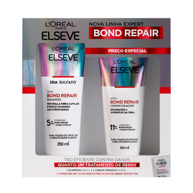 Kit Bond Repair Shampoo, Condicionador e Pré Shampoo | Drogal