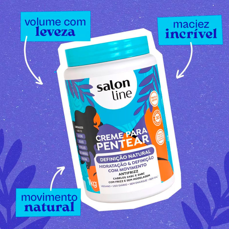 Creme para Pentear Salon Line Definição Natural 1Kg | Drogal