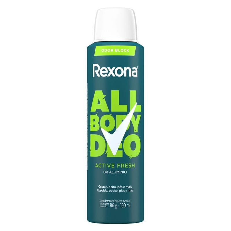 All Body Rexona Men Active Fresh 150ml – Proteção Completa