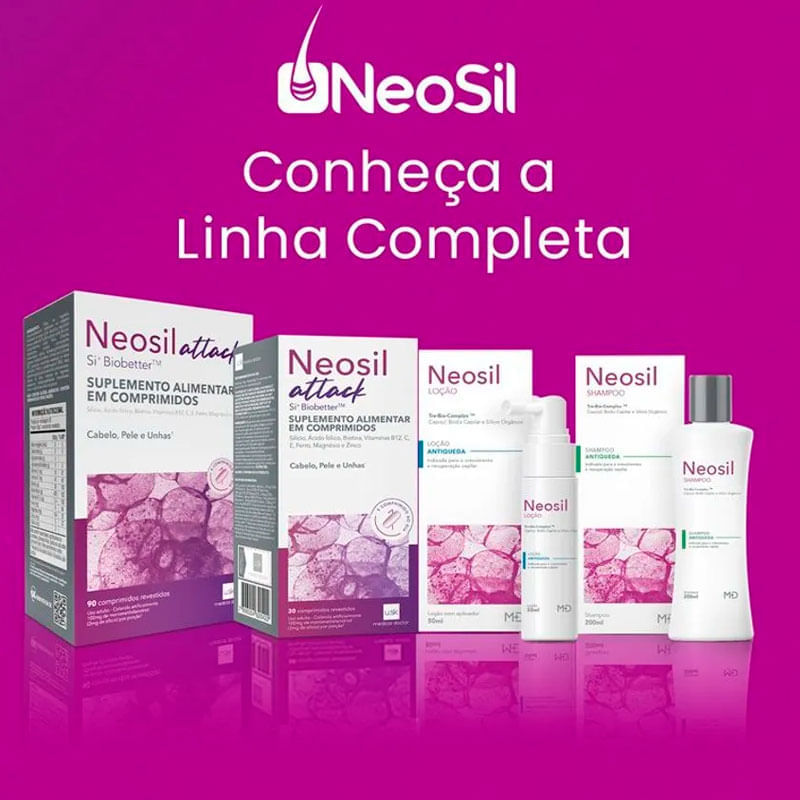 Neosil Attack 60 Comprimidos: Trata Queda Severa | Drogal