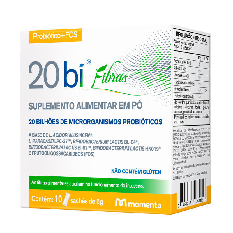 20 Bi Fibras 10 Sachês: Como Tomar, Para que Serve, Preço| Drogal