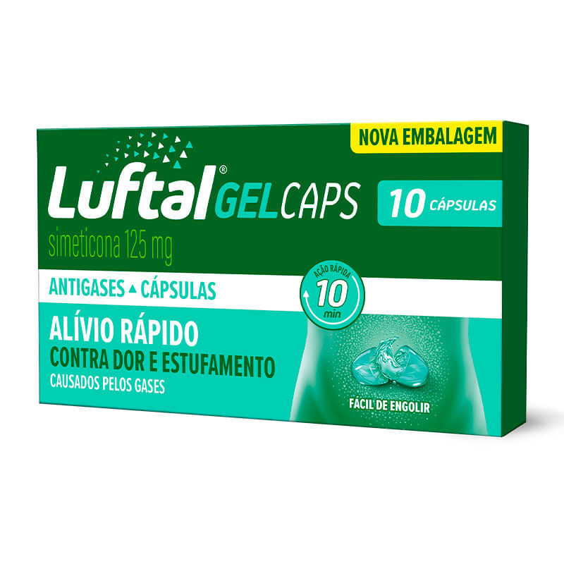 Luftal Gel Caps 125mg 10 Cápsulas Gelatinosas Moles