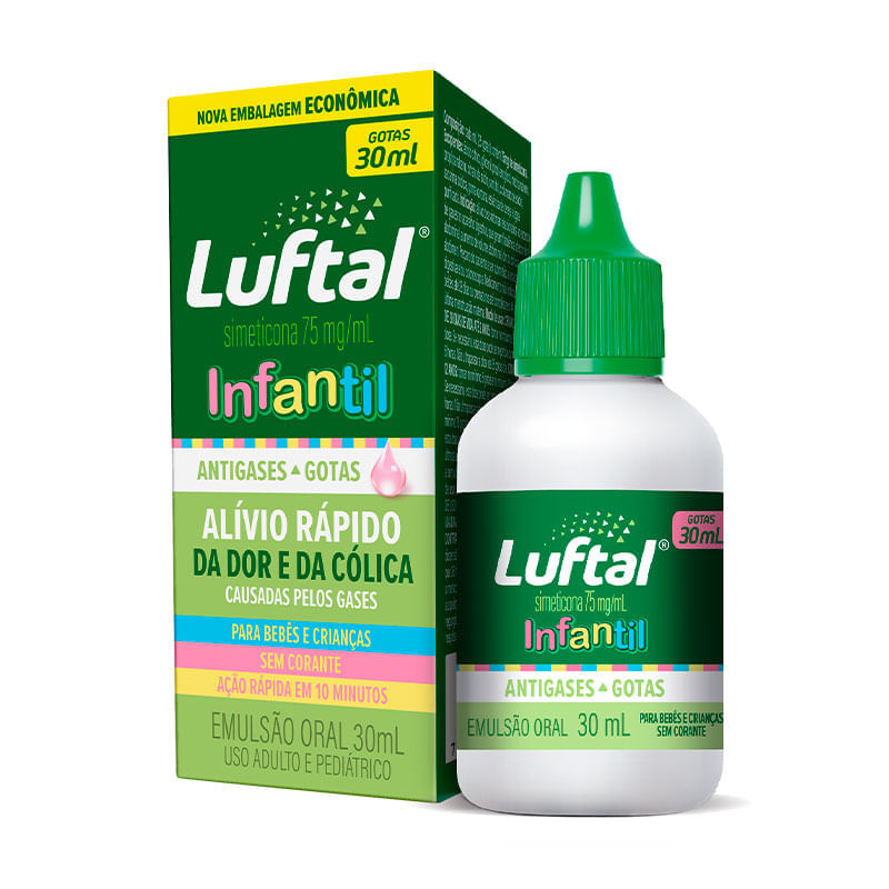 Luftal infantil simeticona gotas, como usar, Preço - Drogal
