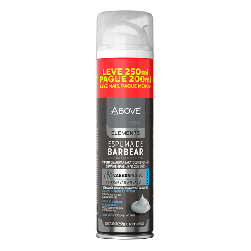 Espuma de Barbear Above Men Elements 250ml: Leve Mais