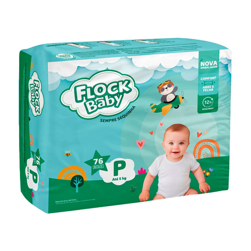 Fralda FlockBaby Sempre Sequinha P 76 Unidades: Preço,