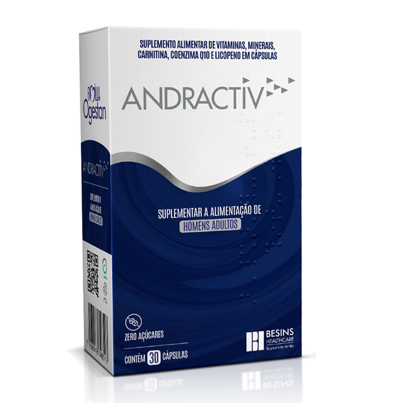 Suplemento Alimentar Andractiv 30 Cápsulas | Drogal