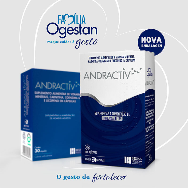 Suplemento Alimentar Andractiv 30 Cápsulas | Drogal