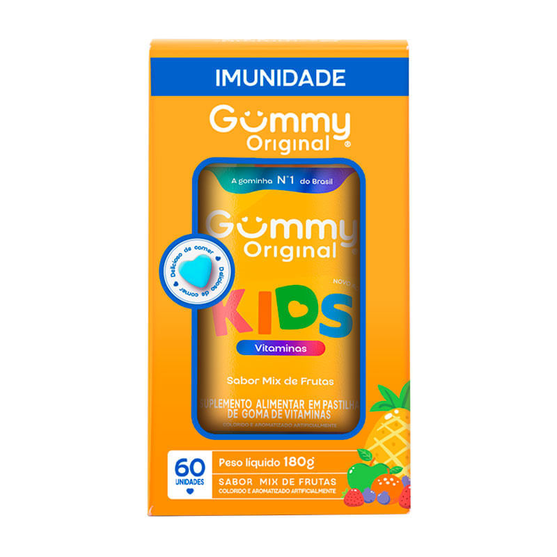 Gummy Original Kids Sabor Mix de Frutas 60 Unidades: Preço