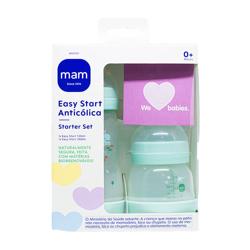 Kit Mamadeira: Mam Easy 130ml + Mamadeira Mam Easy 260ml