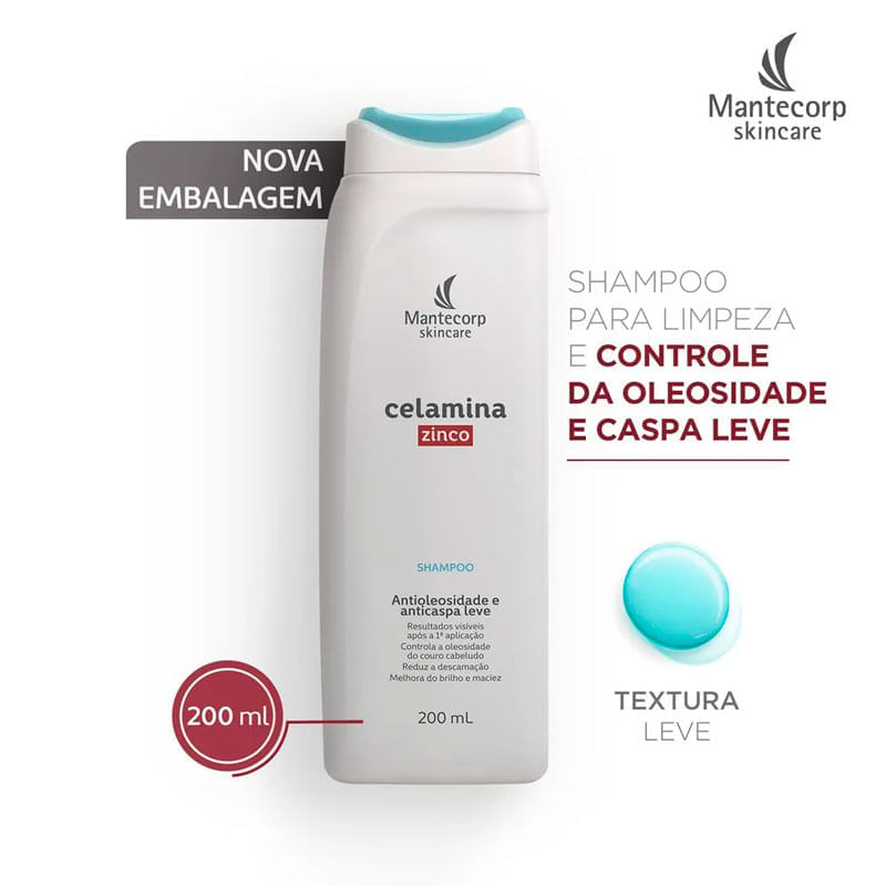 Shampoo Anticaspa Celamina Zinco 200ml: Preço, Como Usar