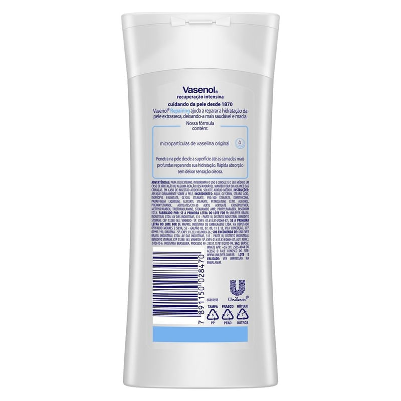 Vasenol Recuperação Intensiva Repairing 200ml | Drogal