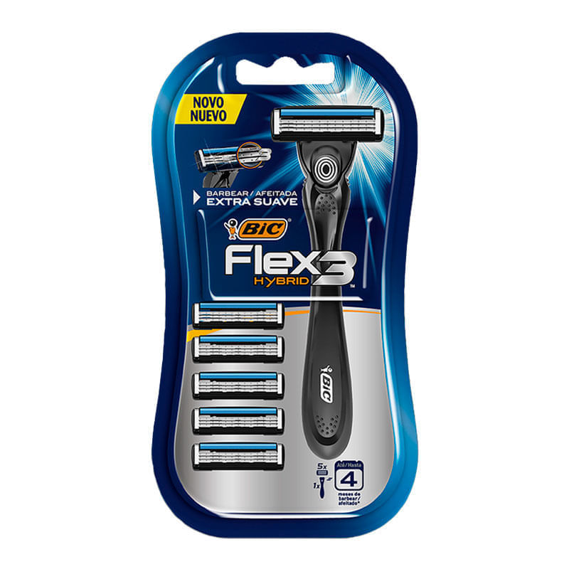 Kit Bic Flex 3 Hybrid 1 Aparelho + 5 Refis: Melhor Preço