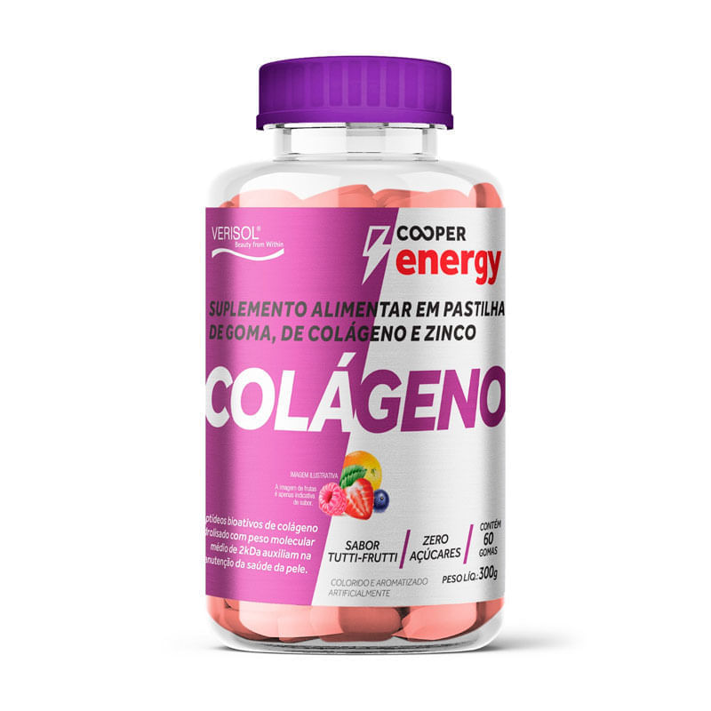 Suplemento Cooper Energy Colágeno Tutti-Frutti: Melhor Preço
