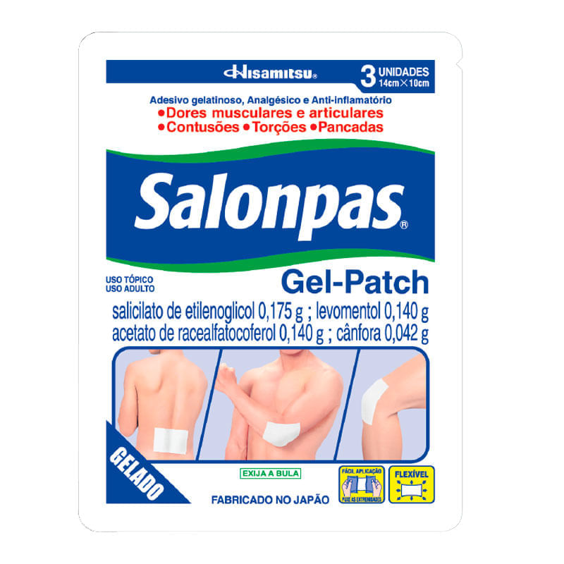 Salonpas Gel-Patch 3 Unidades: Para que serve, Como Usar