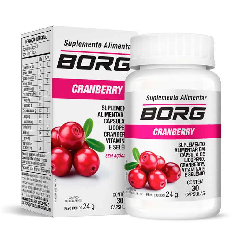 Suplemento Alimentar Borg Cranberry 30 Cápsulas: Preço