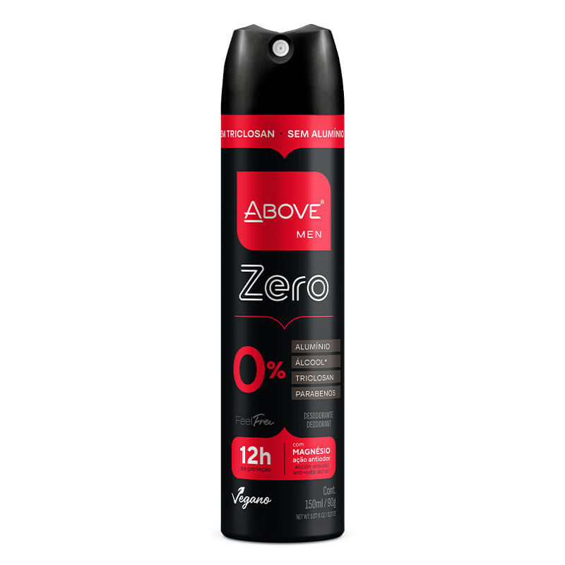 Desodorante Aerossol Above Men Zero 12h 150ml: Preço