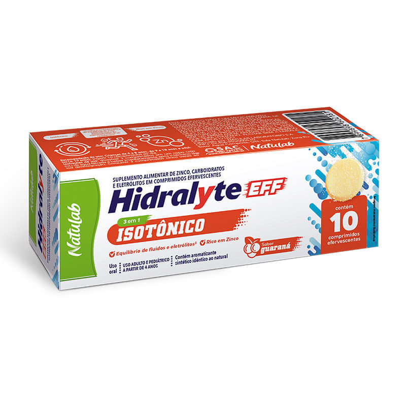 Hidralyte EFF Sabor Guaraná 10 Comprimidos: Para que Serve,