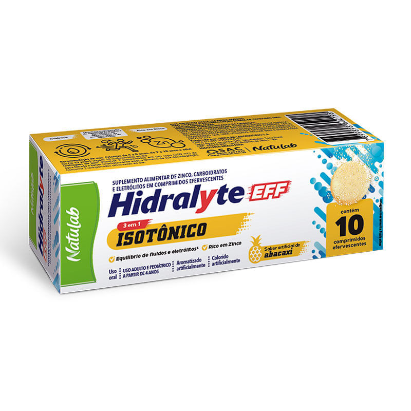 Hidralyte EFF Sabor Abacaxi 10 Comprimidos: Para que Serve,