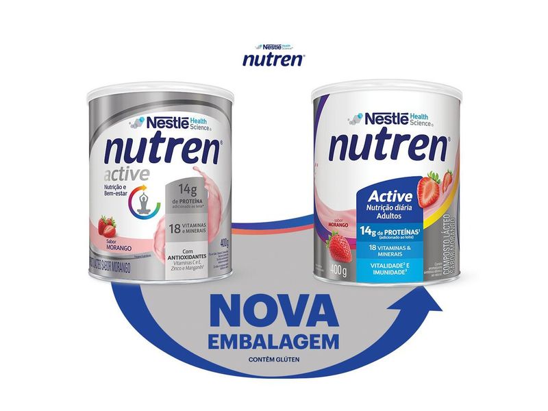 Nutren Active Morango 400g:Suplemento nutritivo e energético