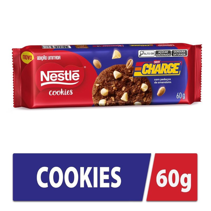 Biscoito Cookies Nestlé Charge Com Pedaços de Amendoim 60g