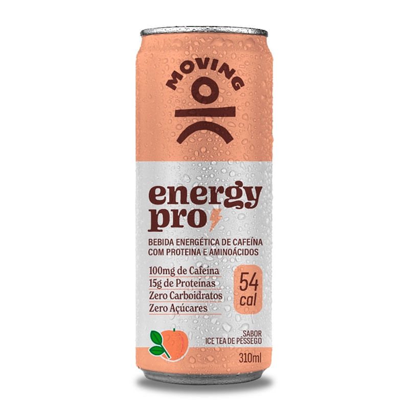 Energético Moving Energy Pro Ice Tea Sabor Pêssego 310ml