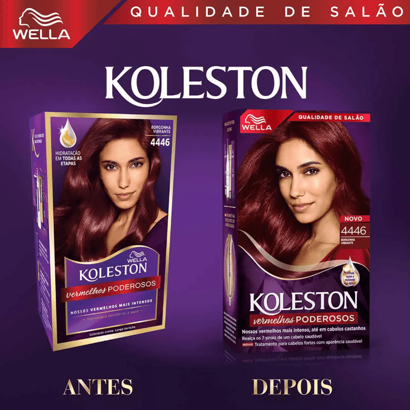 Tinta de Cabelo Koleston Borgonha Vibrante 4446