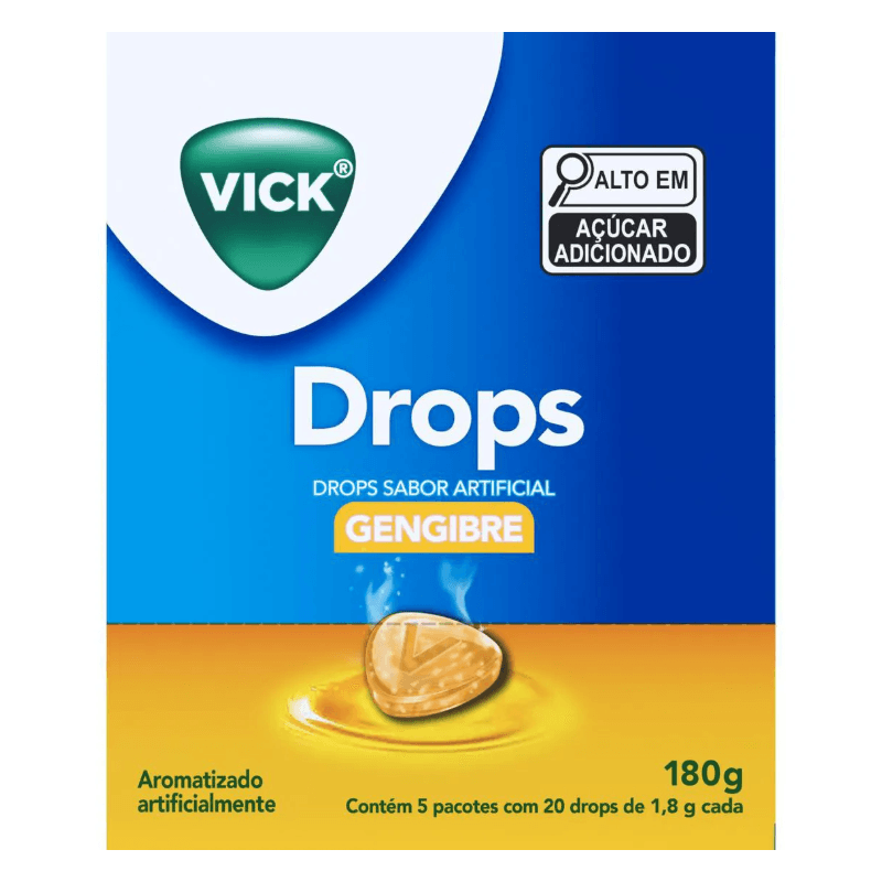 Vick Drops Gengibre 20 Pastilhas 36g