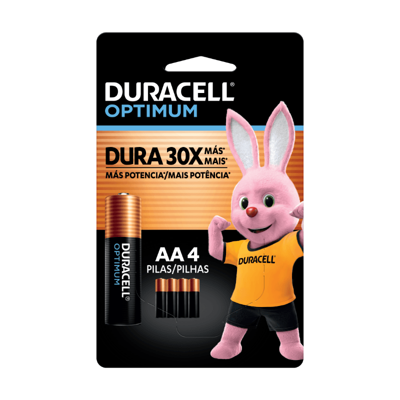 Pilha Duracell Optimum AA com 30x Mais Performance