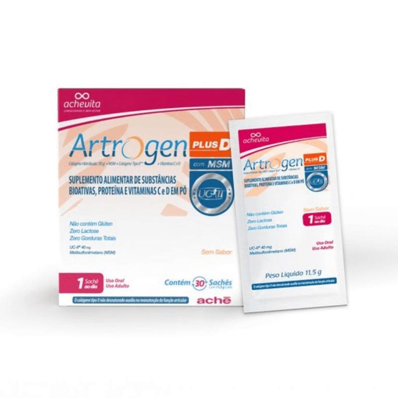 Artrogen Plus D Sem Sabor 30 Sachês 11,5g Cada