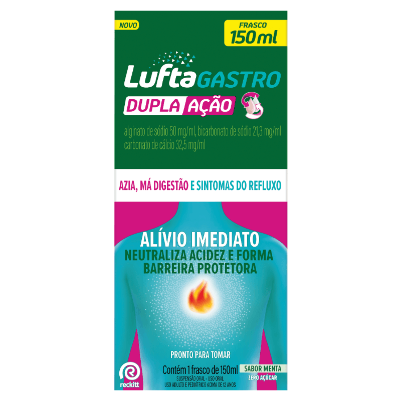 LuftaGastro Dupla Ação Sabor Menta: Alívio Rápido da Azia