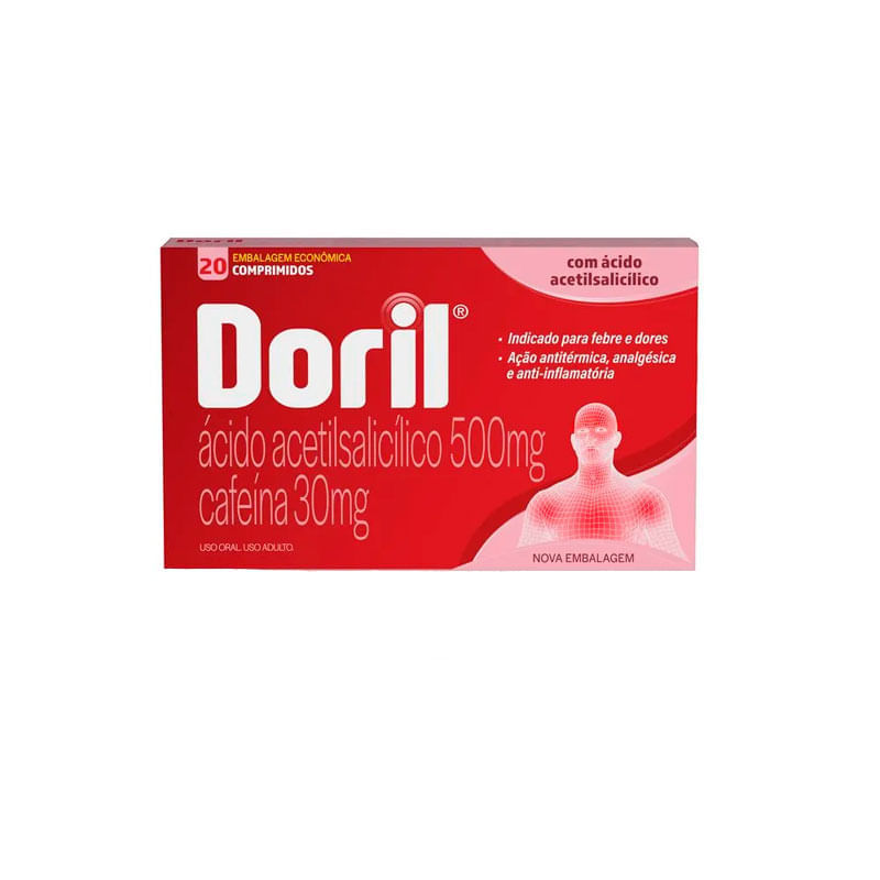 Doril 20 Comprimidos - Para Dores e Desconfortos
