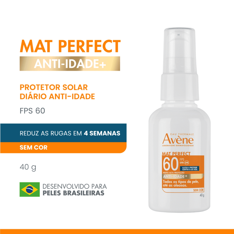 Avène Mat Perfect FPS60 Anti-idade Sem Cor | Drogal