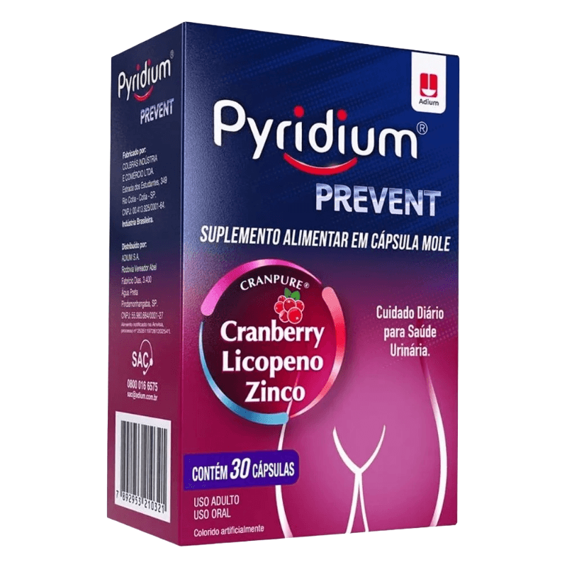 Pyridium Prevent 30 Cápsulas Moles: Como tomar | Drogal
